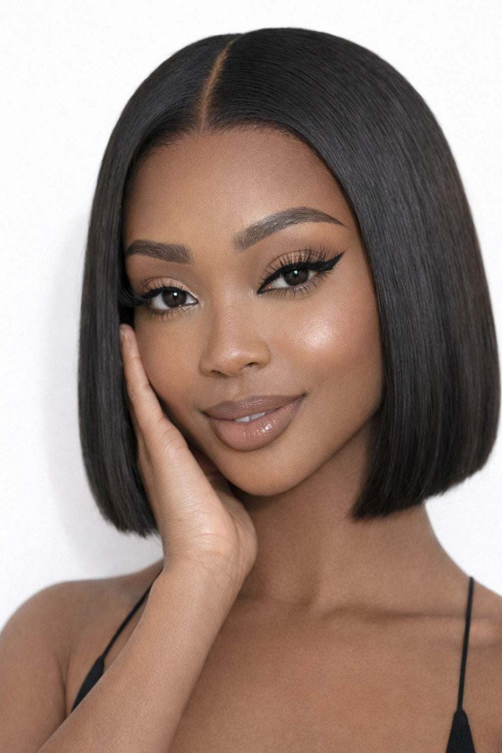 Pre Cut Peruvian 5x5 Lace Wig Blunt Bob 8 Inch